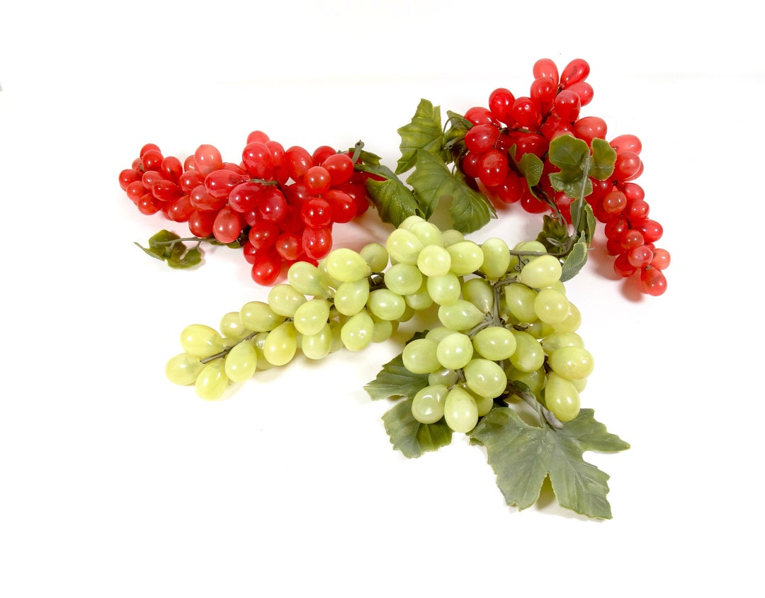 Midcentury Faux Grapes - Fake Grape Clusters Fake Grapes Faux Fruit ...