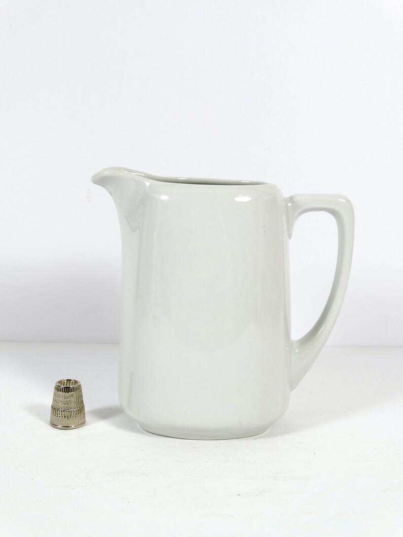 Vintage Porcelain Bistro Creamer TK Thun Porcelain Pitcher White ...