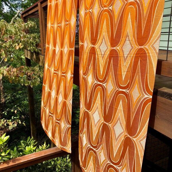 1970s Curtains - Etsy