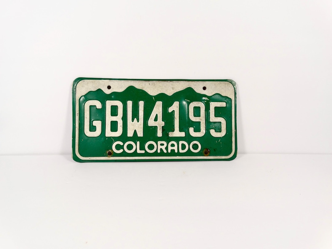 Vintage Colorado License Plate - Green Mountains Vintage 90s Colorado ...