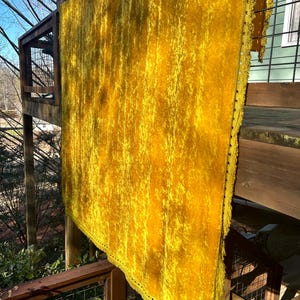 Amazing Vintage Gold Crushed Velvet Bedspread Full/double Gold Velvet ...