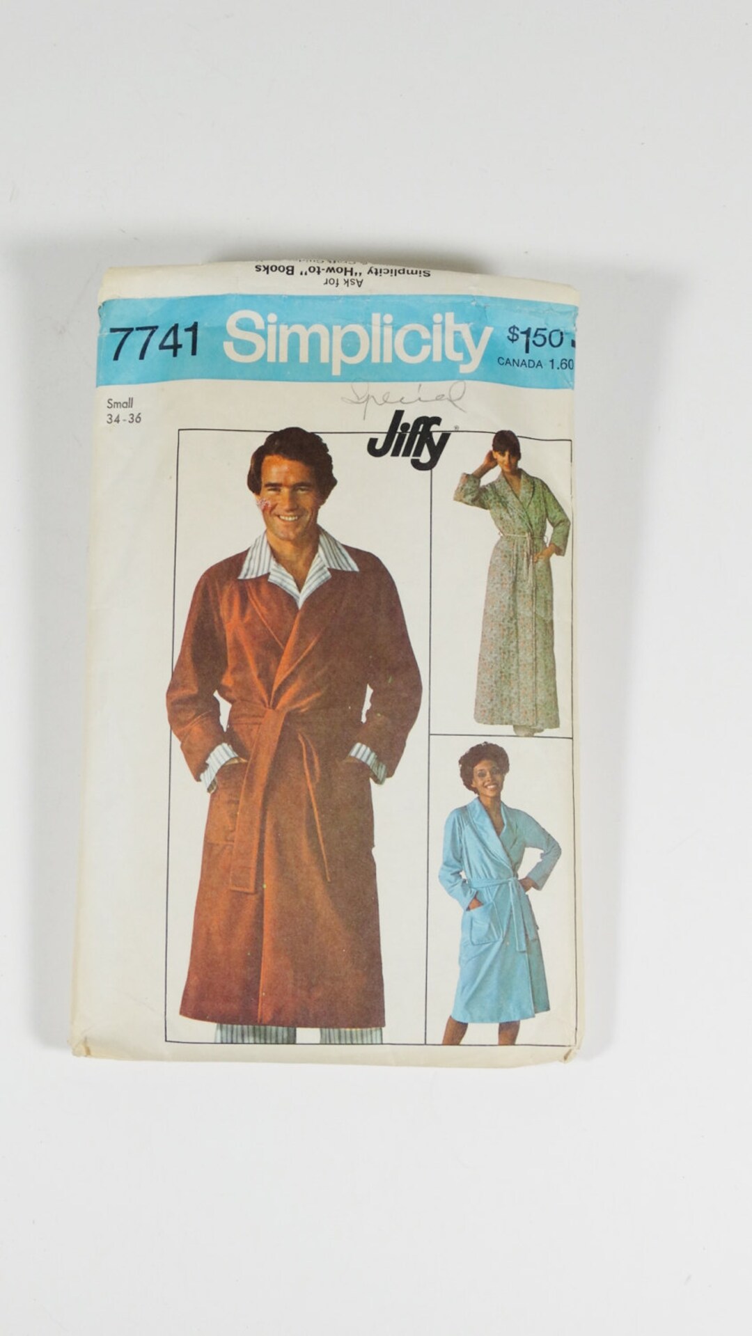 1970s Pattern Vintage Pattern 70s Bathrobe Pattern Vintage Simplicity ...