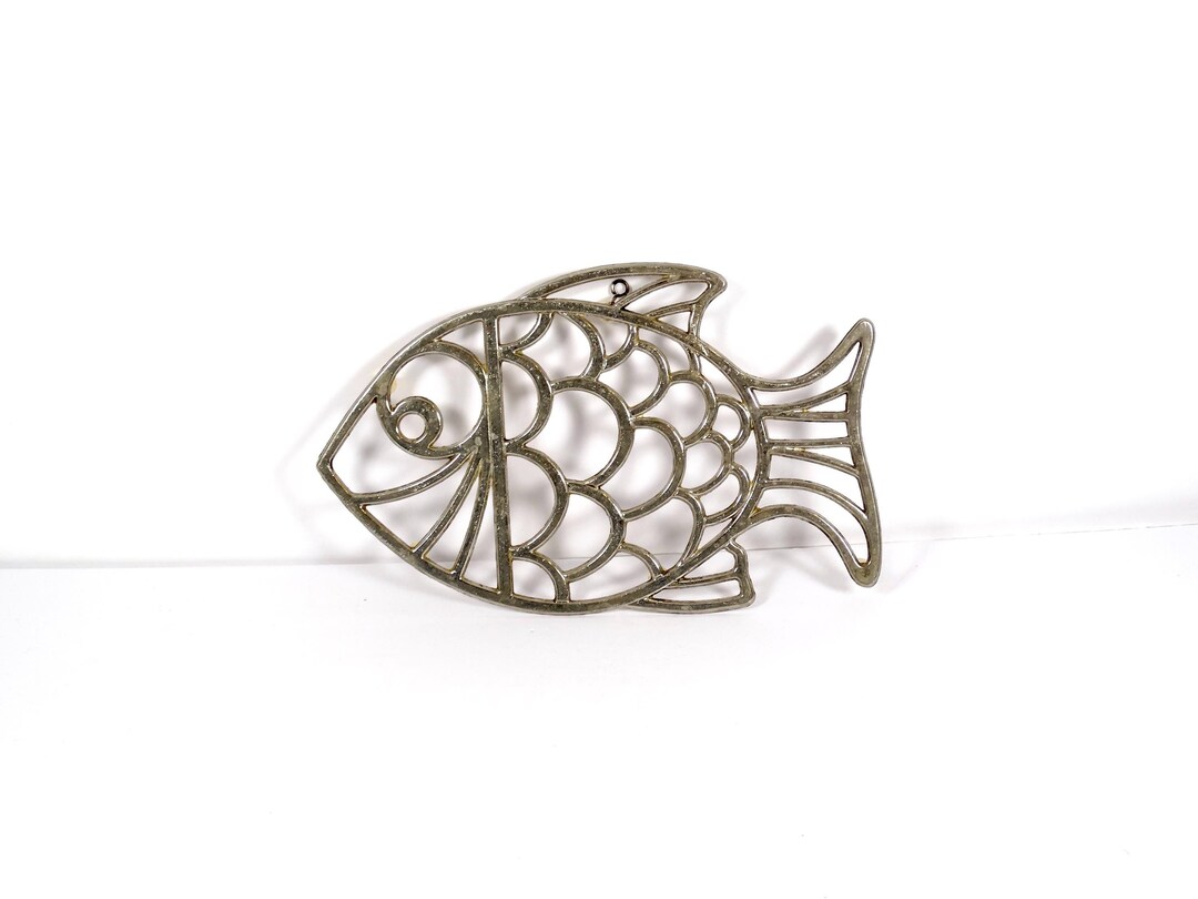 Vintage Fish Trivet Leonard Fish Trivet MCM Trivet Silverplate Fish ...