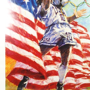 1996 Aldo Luongo USWNT Poster Team USA Womens Soccer 1996 Olympics ...