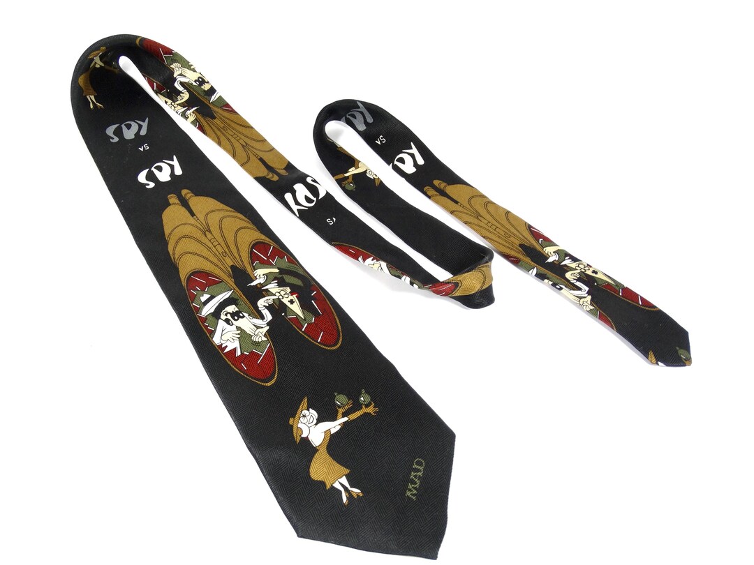 1992 Mad Spy Vs Spy Tie Vintage Silk Tie Mad Magazine Tie Vintage Tie ...