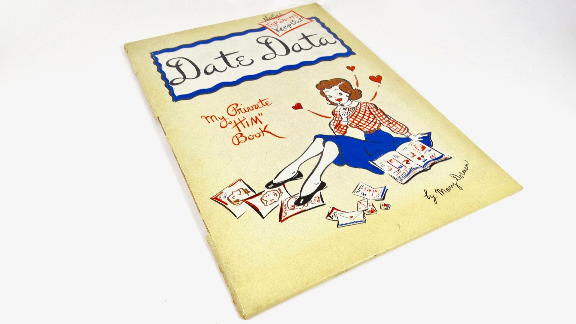 1950s Date Data Scrapbook Cover Boyfriend Girlfriend - Etsy