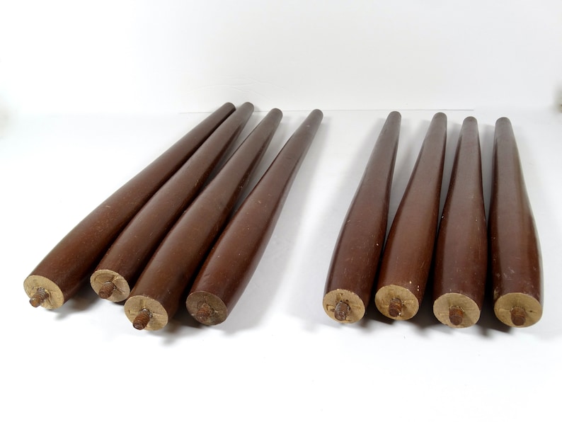 Vintage MCM Table Legs 1960s Brown Chair Legs Table Legs Set - Etsy