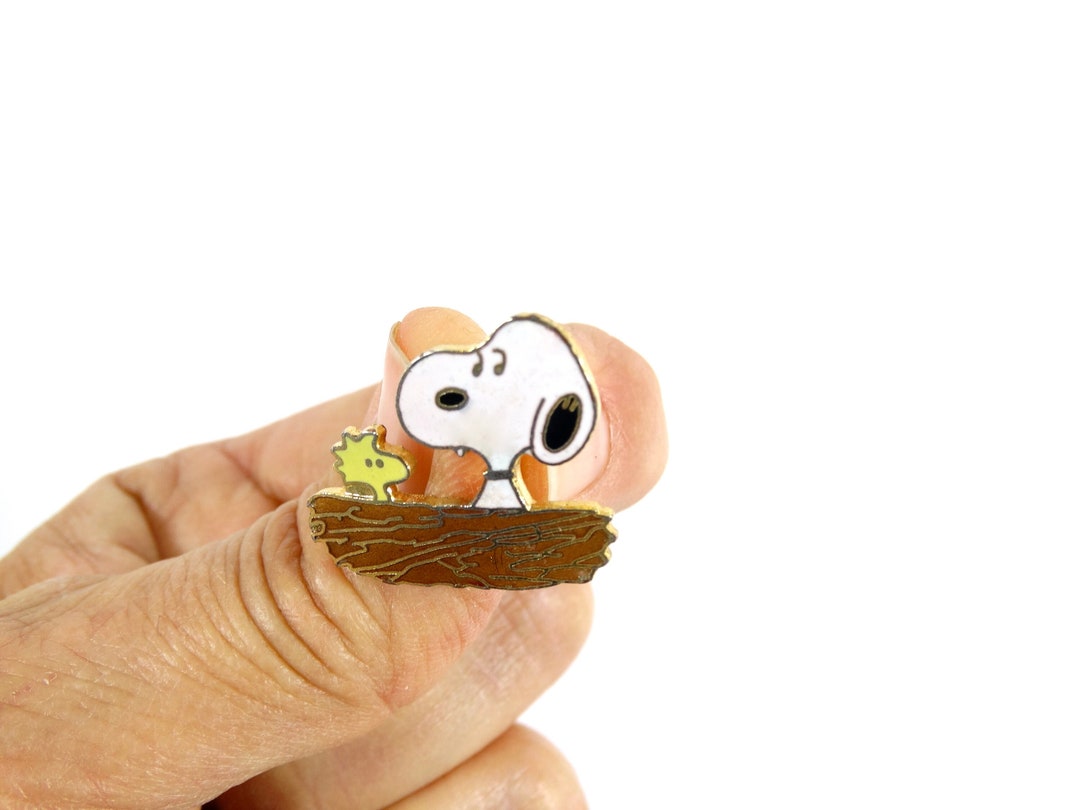 Vintage Snoopy And Woodstock Lapel Pin Snoopy Enamel Pin Woodstock