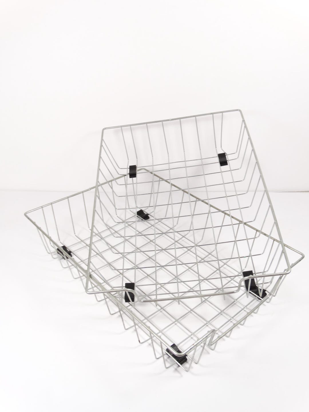 Pair Vintage Wire File Baskets Set of 2 Letter Size Industrial Retro ...