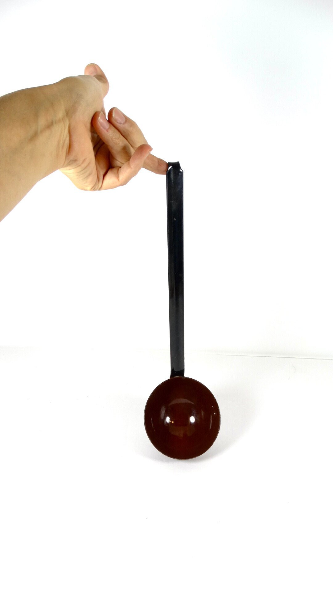 Vintage Enamel Ladle - Brown and Black Enamelware Ladle Porch Decor ...