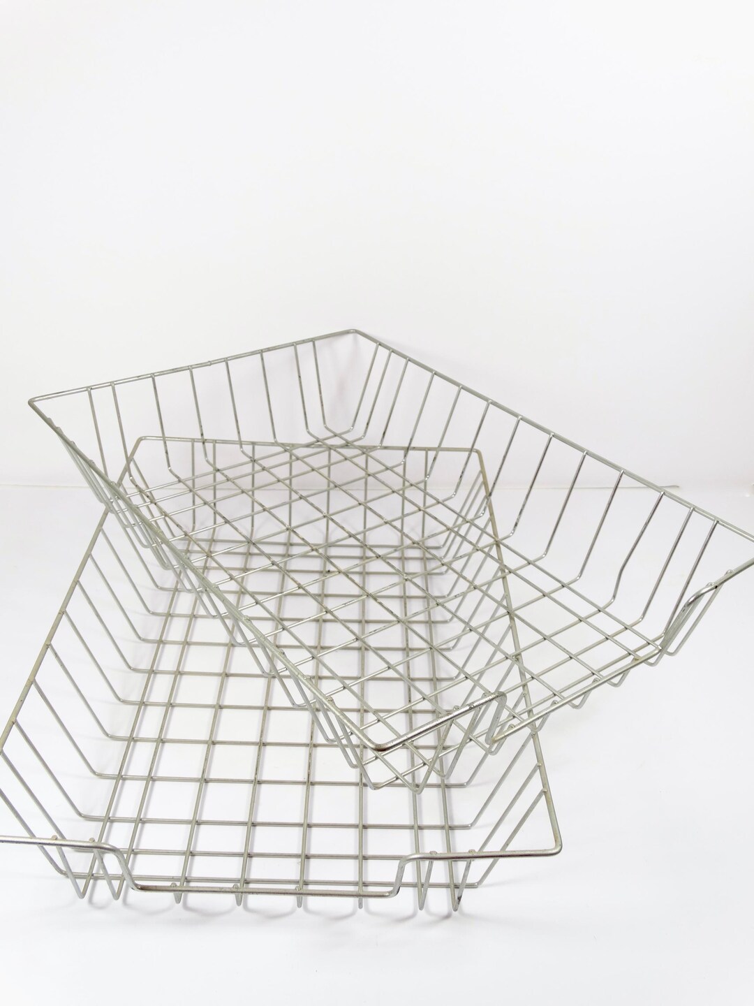 Vintage Wire File Baskets -sold Individually - Legal Size Industrial ...