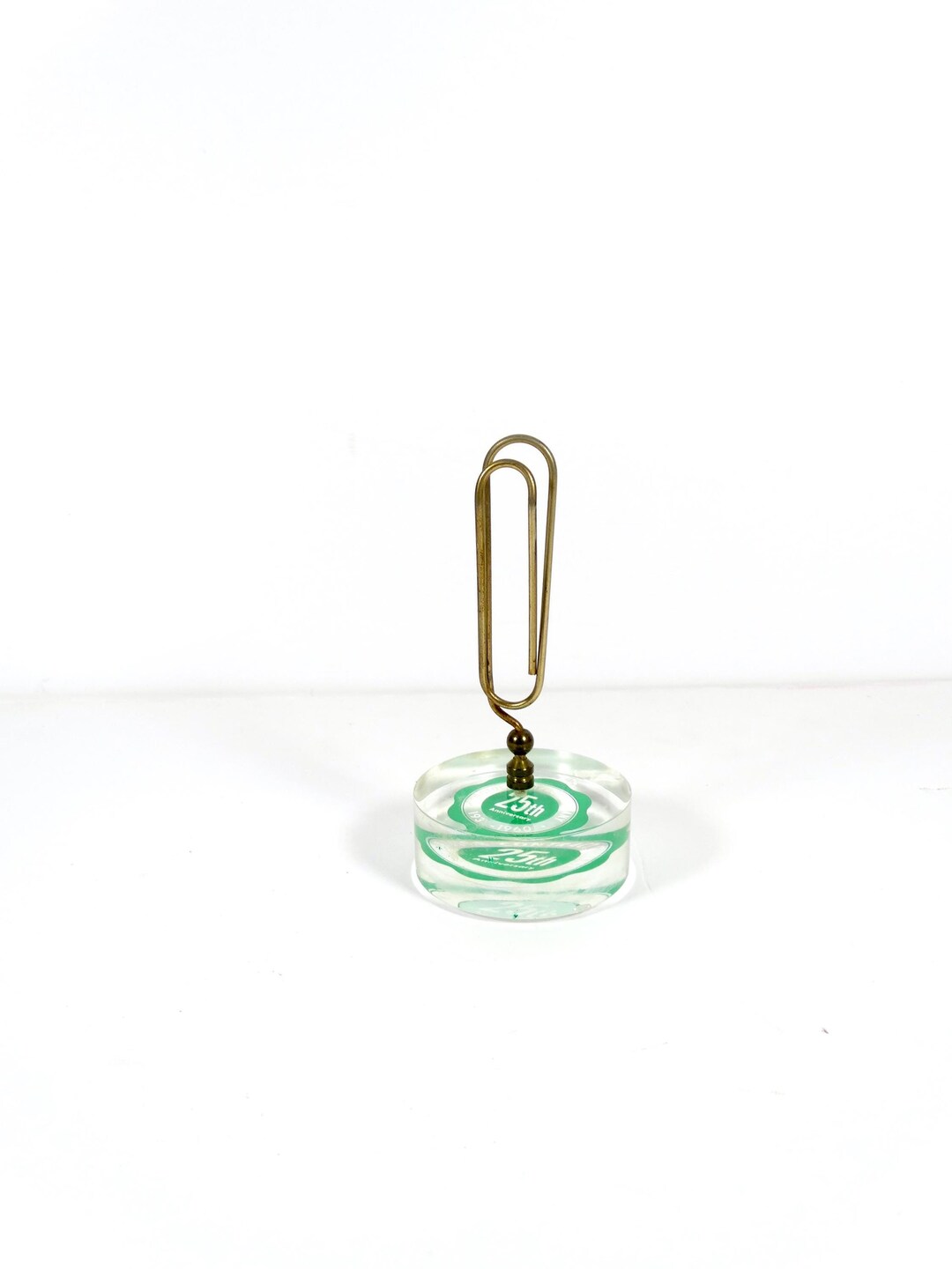 Vintage Giant Paperclip Memo Holder Paperweight 1960 Paperweight 1960s ...