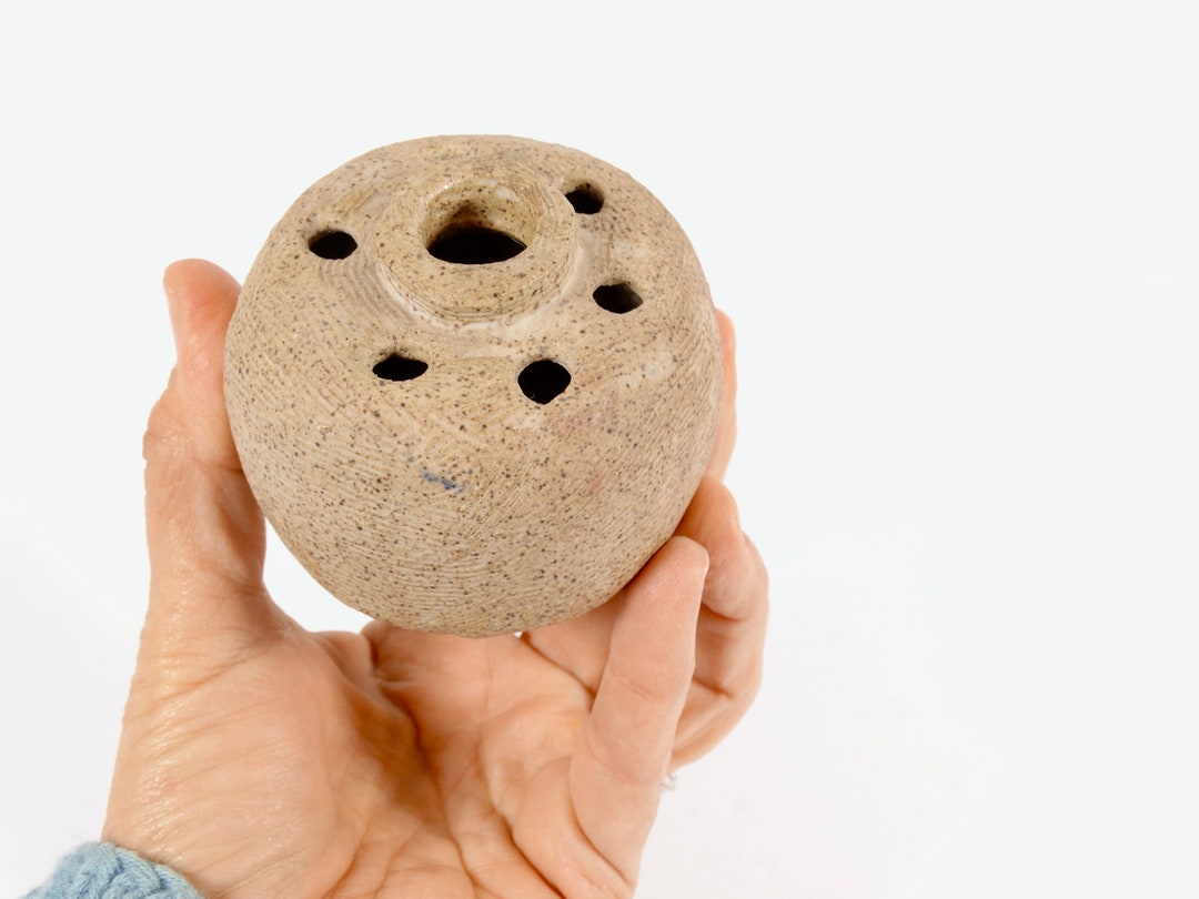 Vintage Rising Fawn Flower Frog Charles Count Pottery Rising Fawn ...