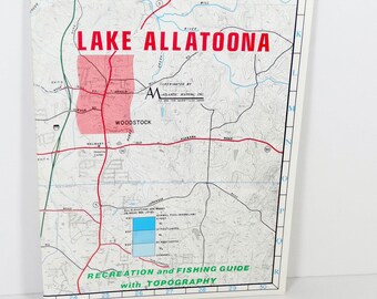 Lake Allatoona Map - Etsy