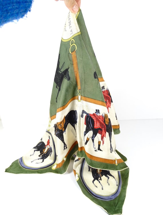 Vintage equestrian horse scarf - Gem