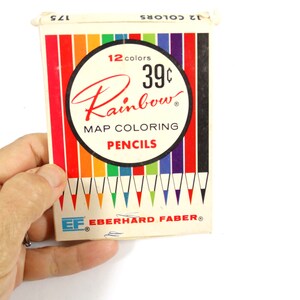 1960s Colored Pencils - Set of 11 Eberhard Rainbow Map Coloring Pencils ...