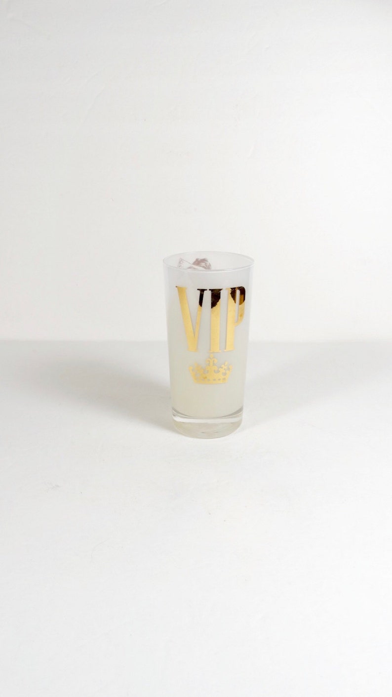 Vintage Barware VIP Gold Leaf Burlesque - Highball Retro Bar Cocktail ...