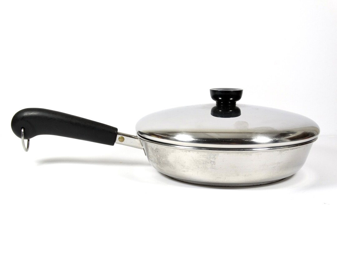 Vintage 9 Revere Ware Frying Pan With Lid 9.25 Skillet Steel Disc ...