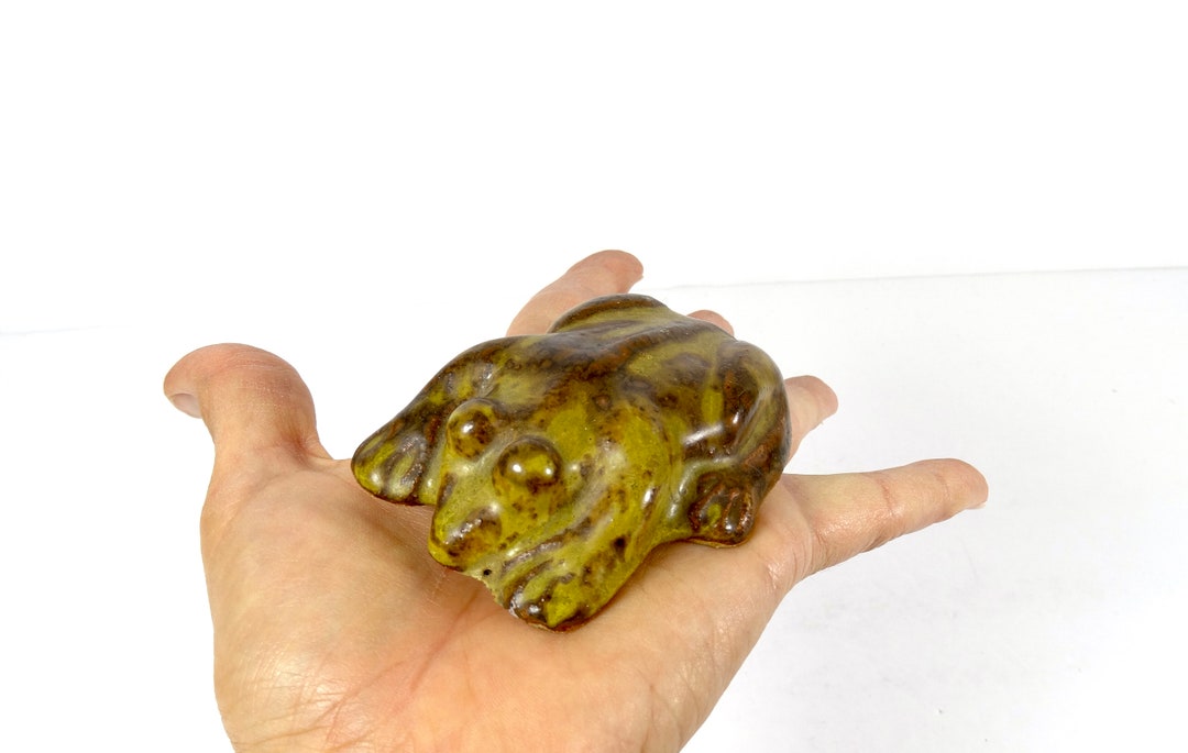 Cute Vintage Ceramic Frog - Garden Art House Plant Decor Terrarium ...