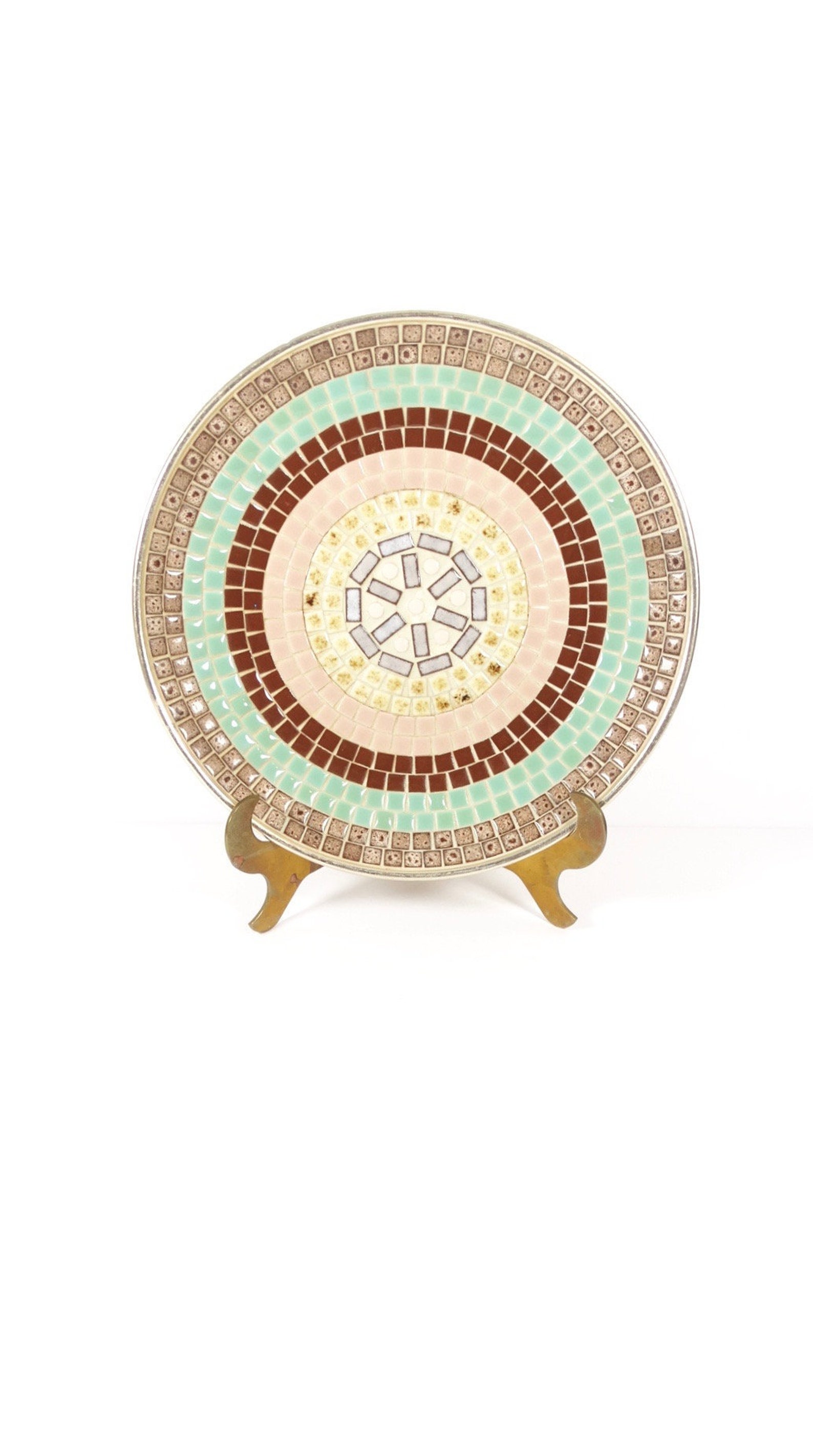Amazing Large 50s Mosaic Platter Wall Hanging Tile Mosaic - Etsy