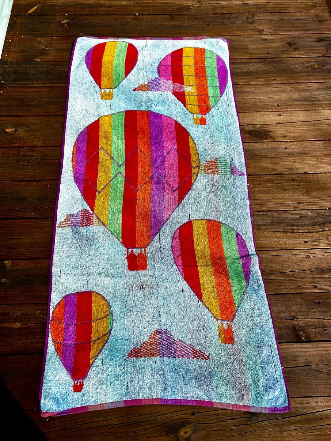 Vintage Jo Franco Beach Towel Vintage Rainbow Balloons Beach Towel ...