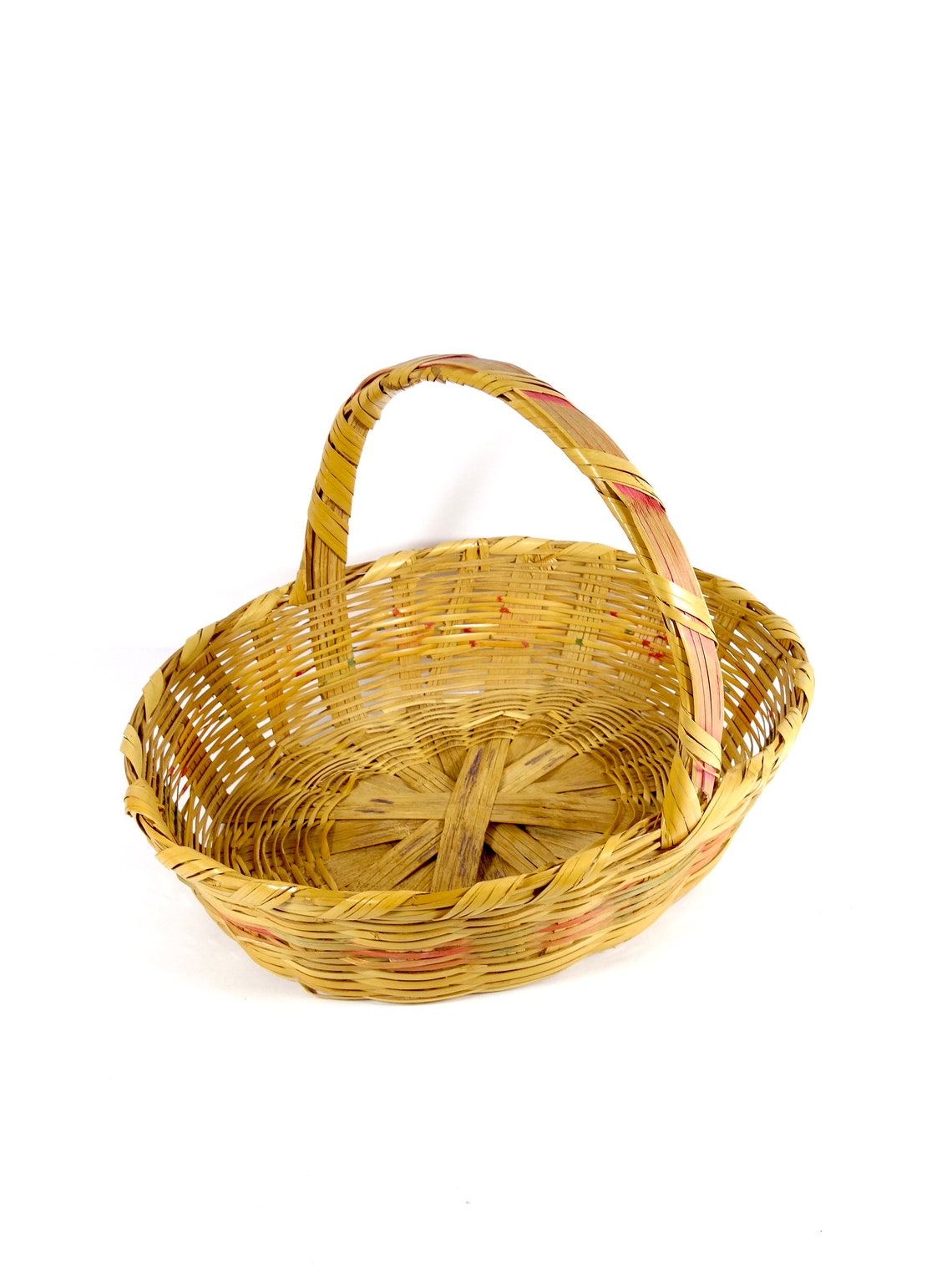 1950s-1960s Easter Basket Vintage Easter Basket Vintage Wicker Basket ...