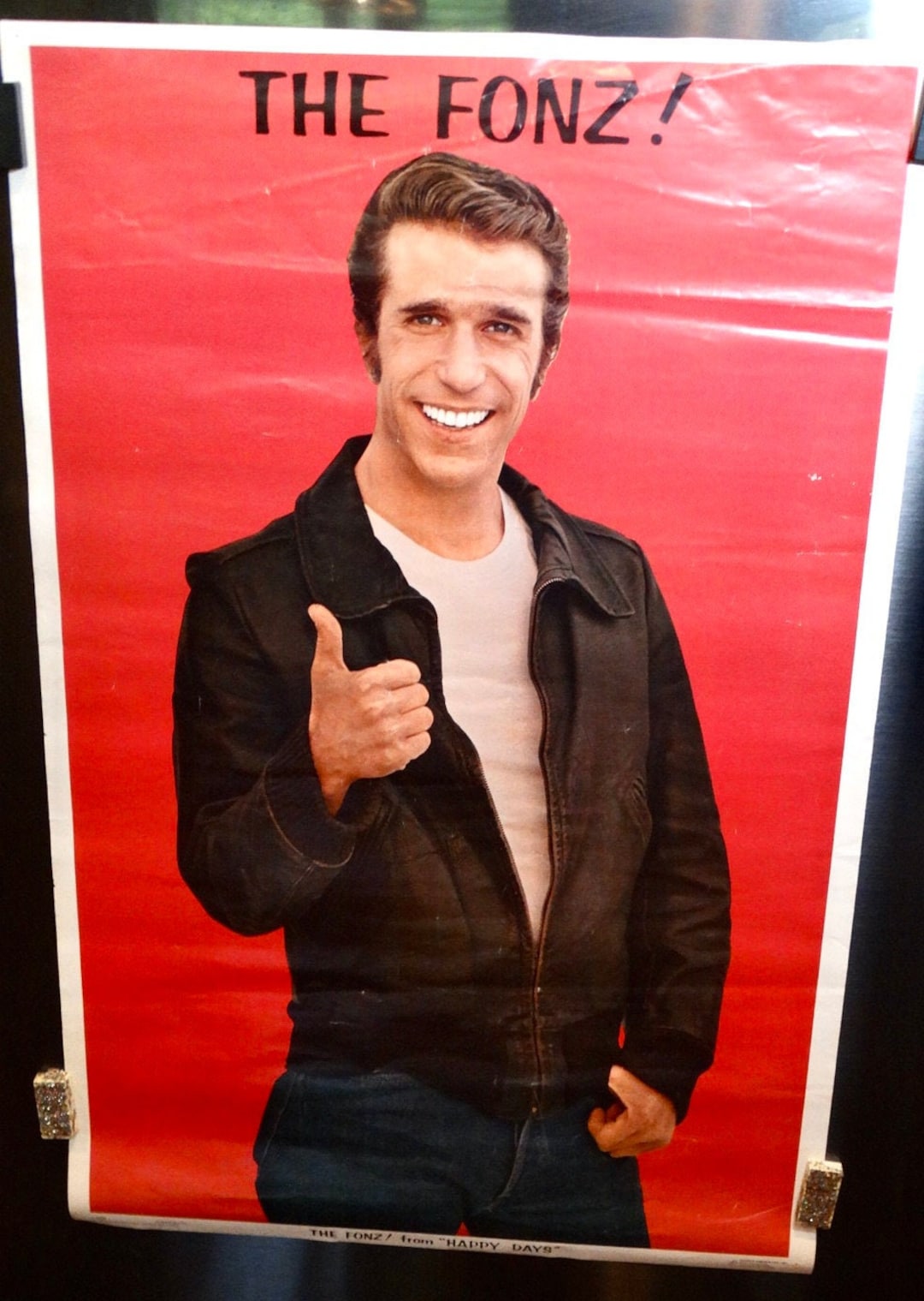 Original 1976 the Fonz Poster Fonzie Poster - Henry Winkler Fonzie Happy Days Poster 1970s TV ...