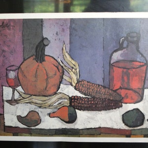 Vintage Mel Fowler Still Life Litho Midmod Lithograph MCM Retro 50s 60s ...