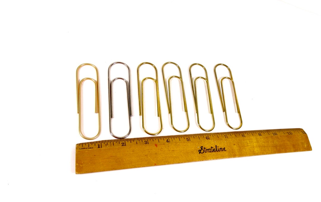 Giant Paperclips - Set of 6 - Novelty Office - Vintage Office - Gem ...