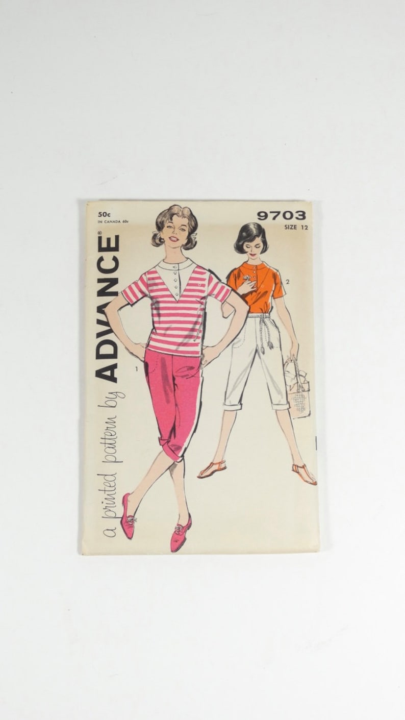1950s Advance Sports Separates Pattern Advance 9703 | Etsy