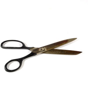 Vintage Metal Scissors Teacher Scissors Black Handle Scissors Retro ...
