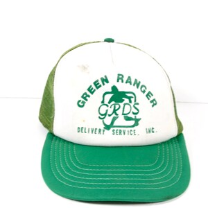 Vintage Trucker Cap Green Ranger Delivery Service Grunge Trucker Cap ...