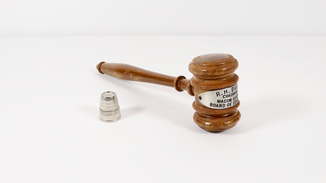 Vintage Honorary Gavel Wood Ceremonial Gavel Macon GA 1960s Midcentury ...