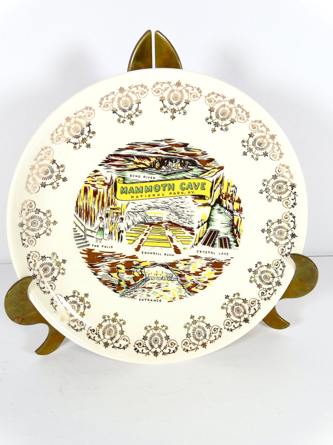 Vintage Mammoth Cave Souvenir Plate Mammoth Cave Plate KY Souvenir ...
