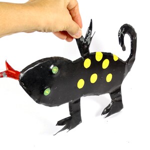 1988 Metal Lizard Outsider Art Folk Art Salamander Metal Salamander ...