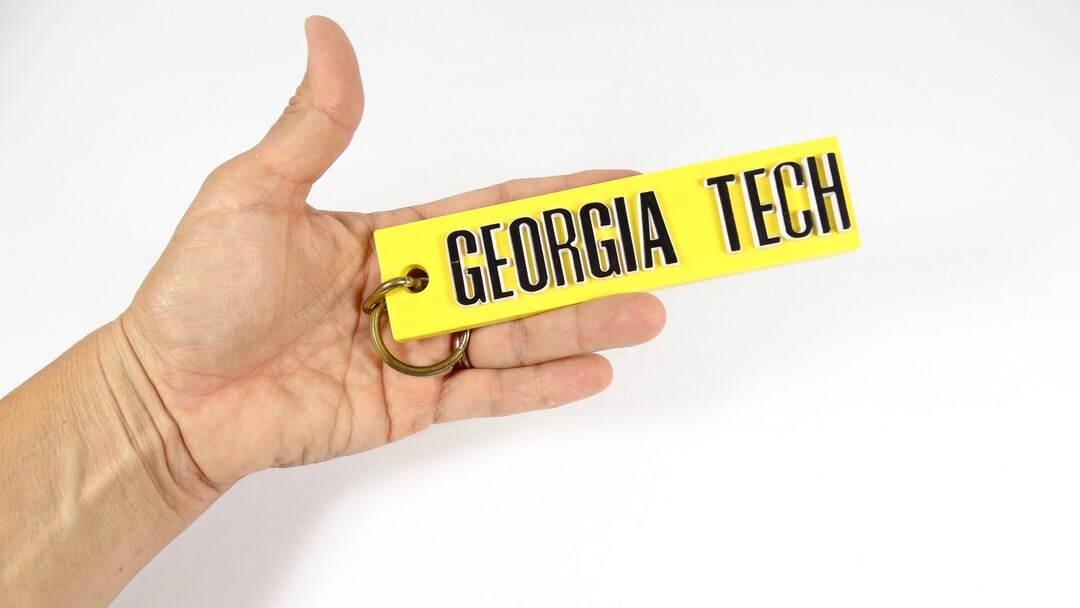 Georgia Tech Keychain Vintage Oversize Hard Plastic Georgia - Etsy Italia