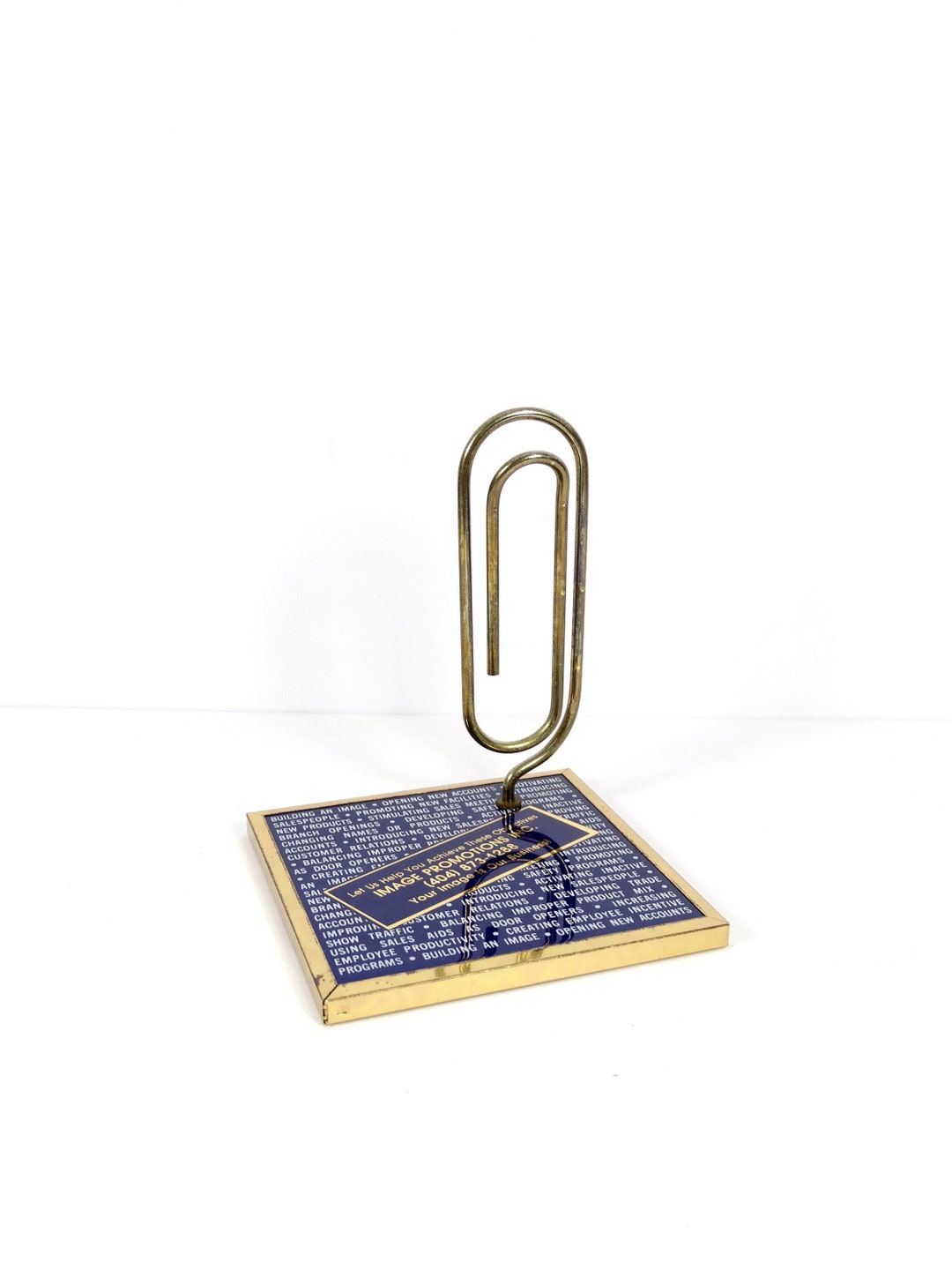 Vintage Giant Paperclip Memo Holder Promotional Item Vintage Promotion ...