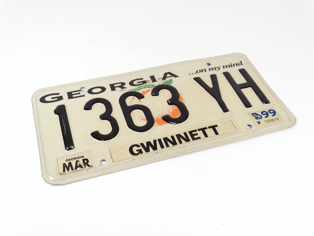 1990s Vintage Georgia License Plate Metal License Plate GA License ...