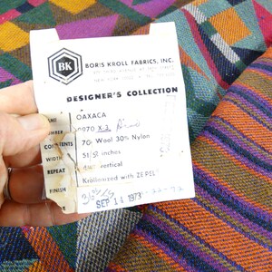 1973 Boris Kroll Fabrics Samples - Set of 3 Kroll Fabric Wool Blend ...