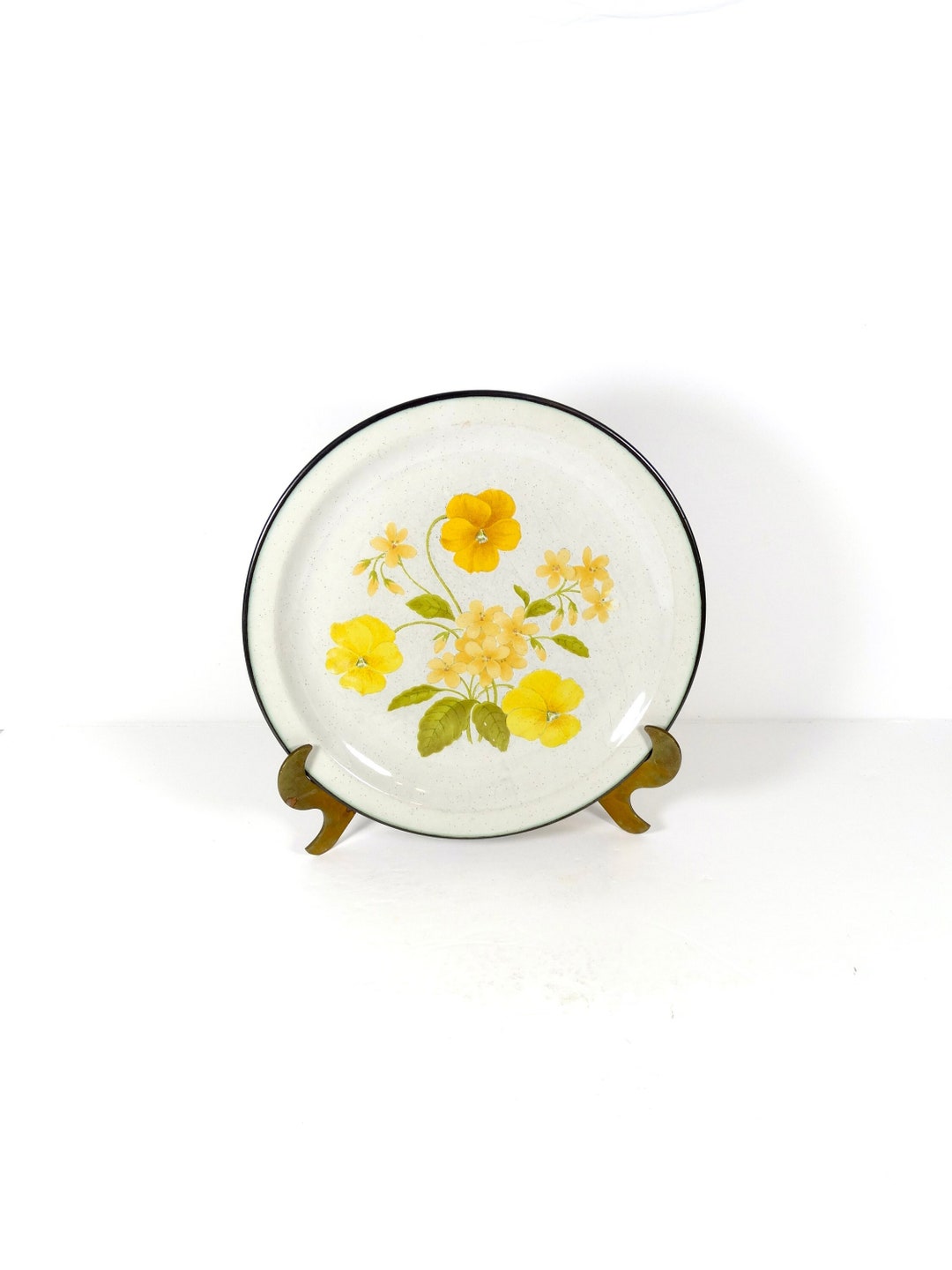 Cute 70s Dinner Plate Villager Stoneware Waverly Plate 1970s Dinner ...