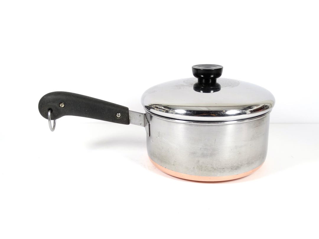 2 Qt Process Patent Revere Ware Pot - Vintage Copper Clad Revere Ware 2 ...