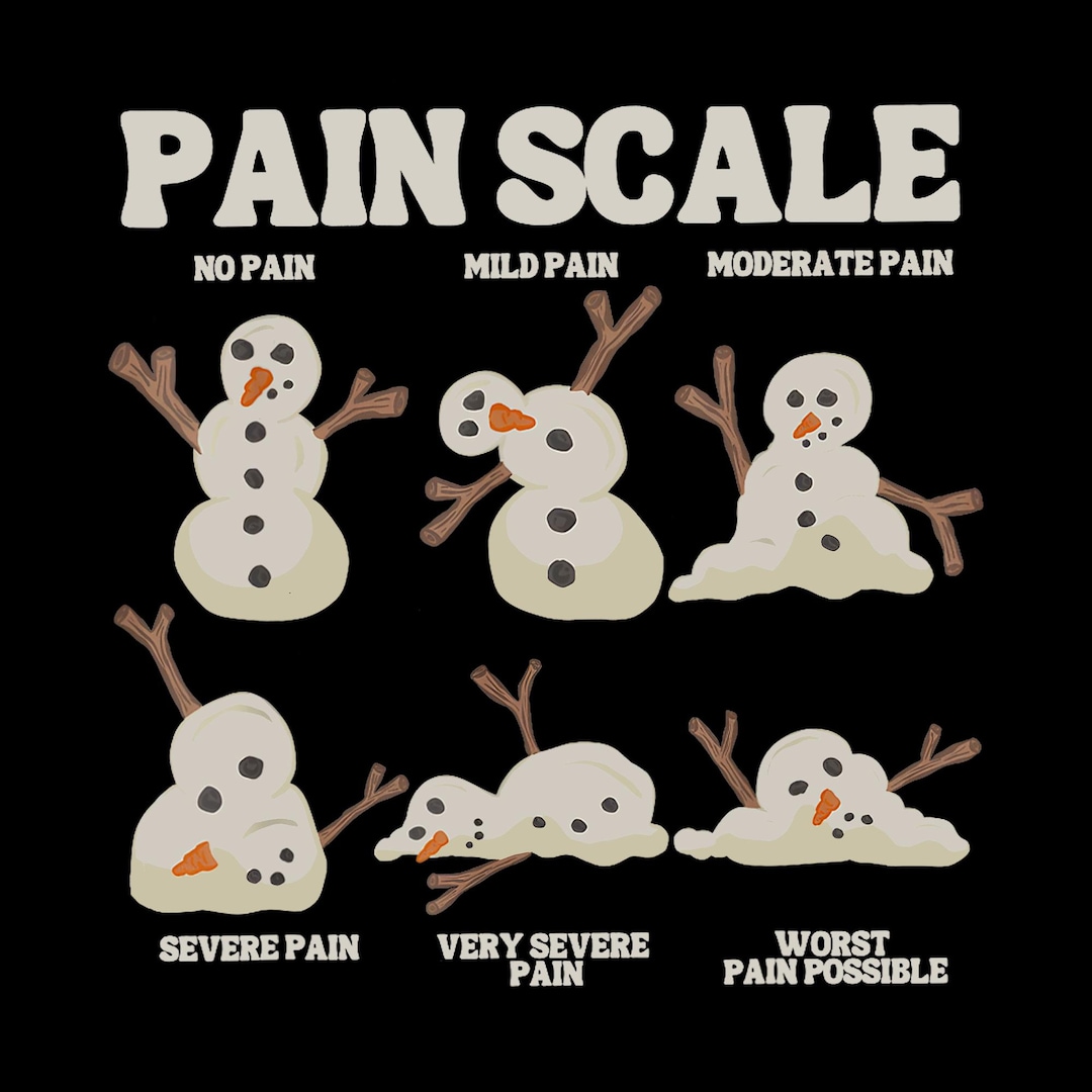Pain Scale Snowman Funny Nurse Christmas ICU Nurse Digital Png - Etsy