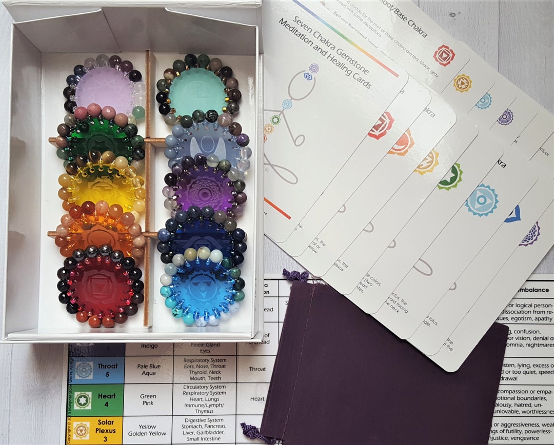 Master's 7 Chakra Stone Education Kit, Crystal Chakra Balancing ...