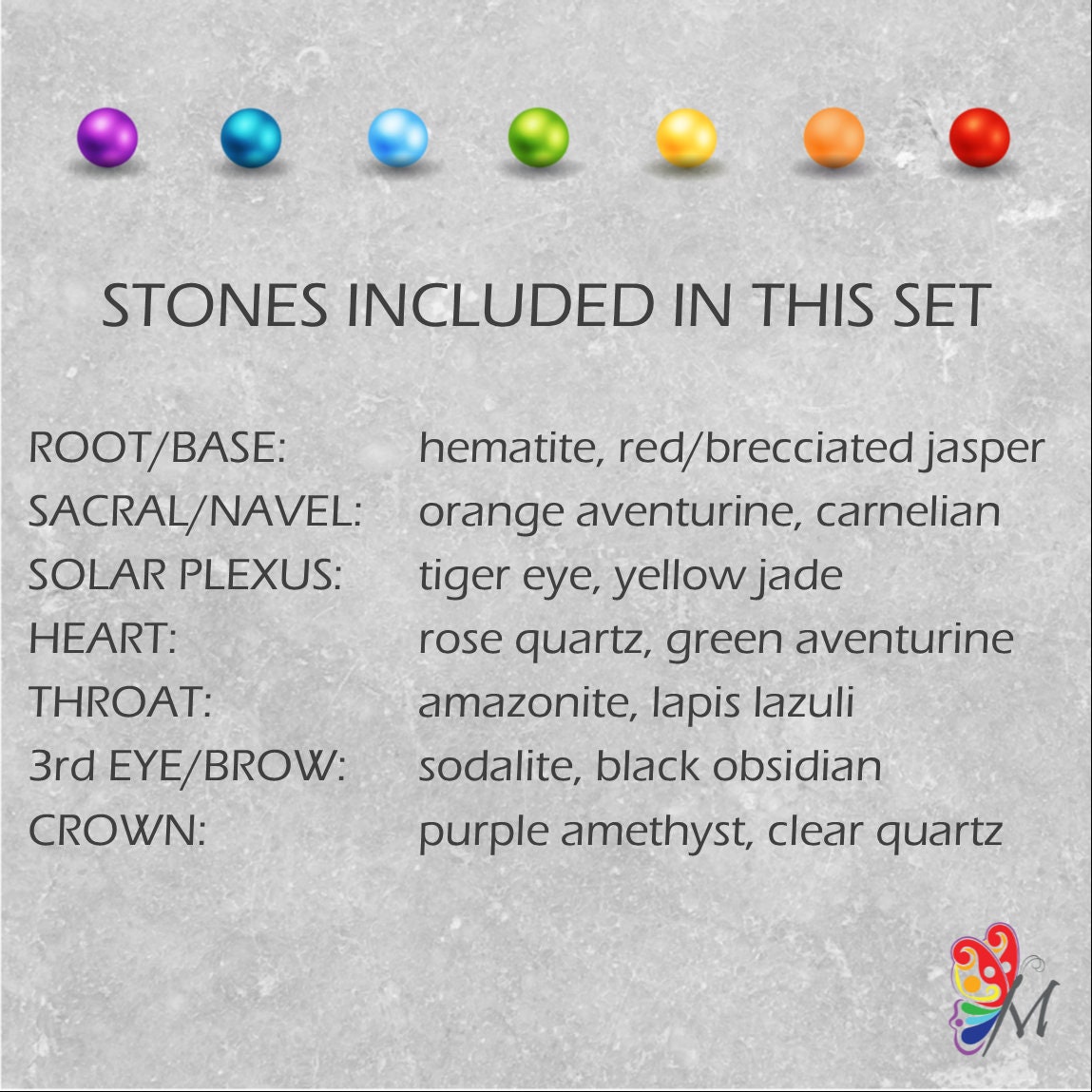 Deluxe Chakra Stone Boxed Set, Chakra Cards + 14 Stones, Chakra ...