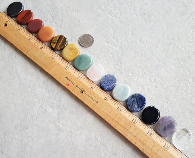 Deluxe Chakra Stone Boxed Set, Chakra Cards + 14 Stones, Chakra ...