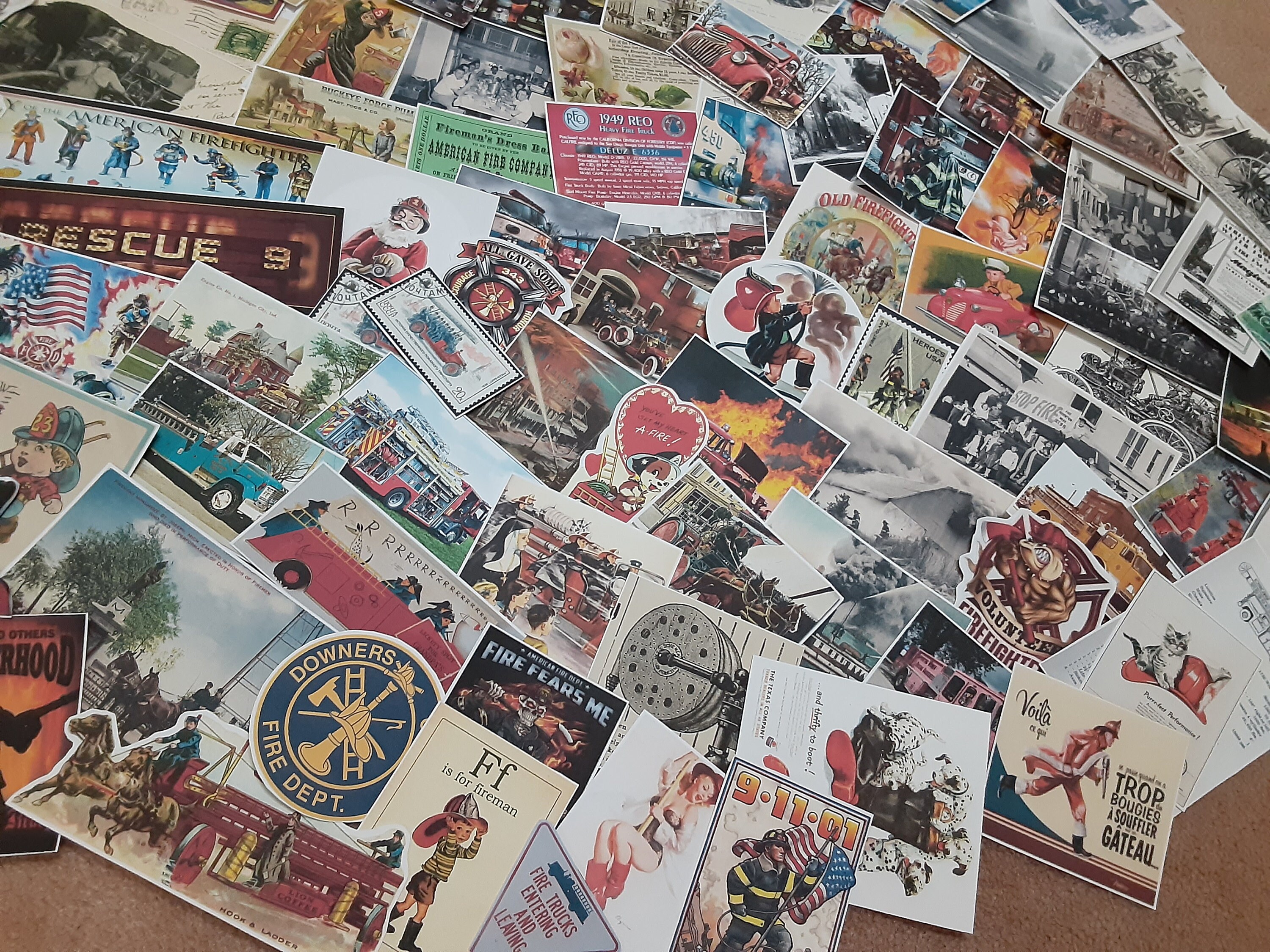 Huge 80 Piece Vintage FIREFIGHTER Fireman Theme Junk Journal - Etsy