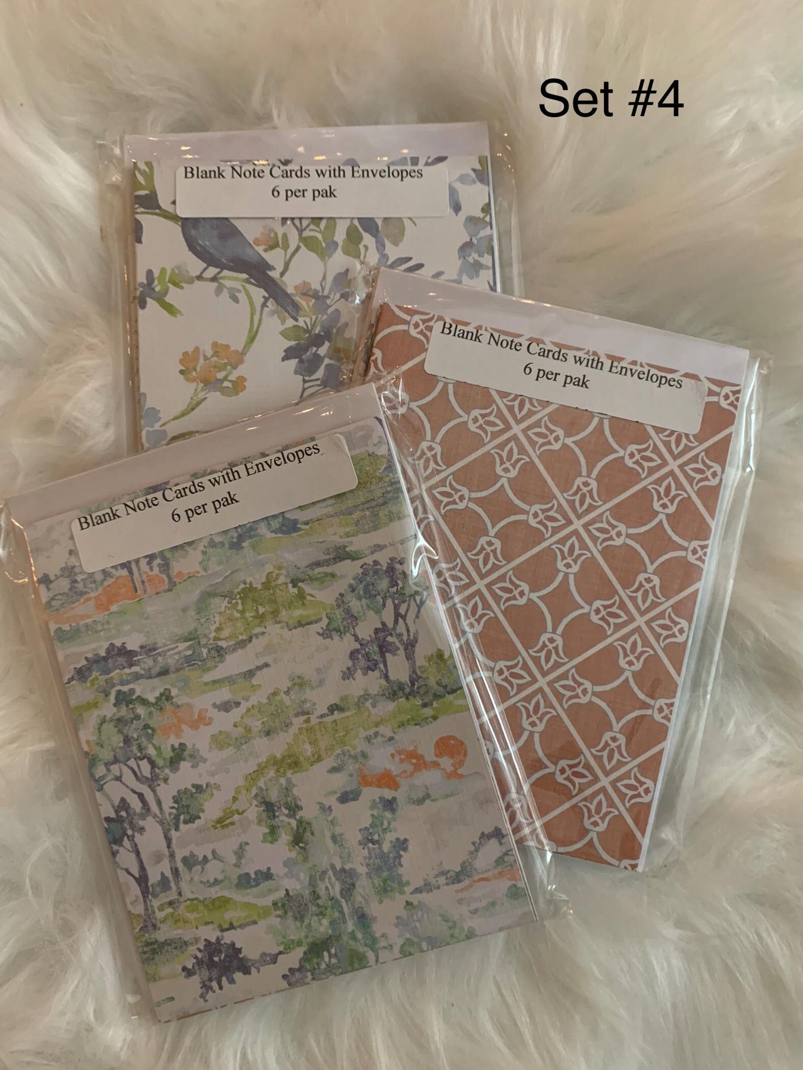 Blank Note Cards 3 Sets per Order 6 Miscellaneous Designs per Pack 18 ...