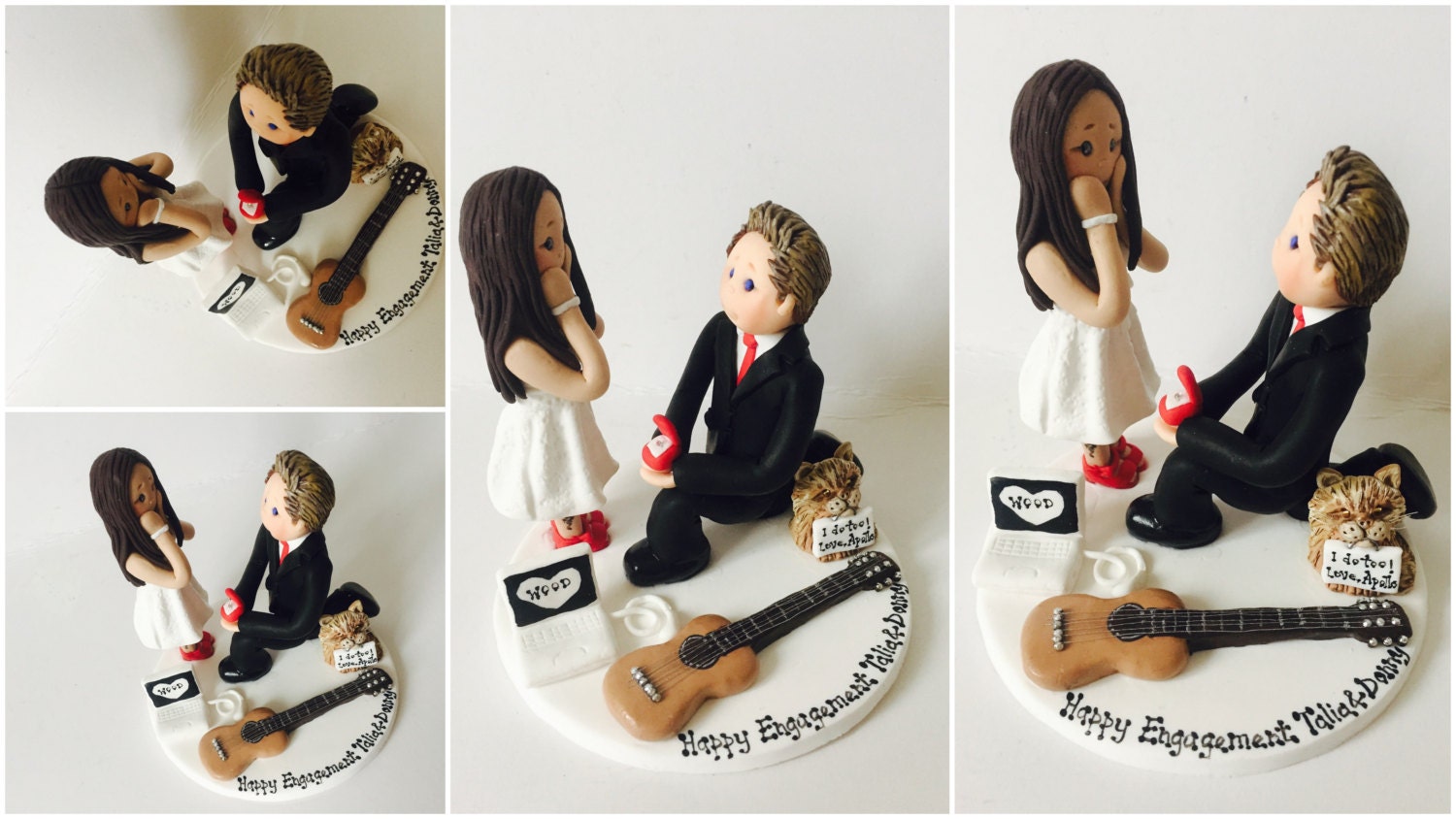 Customised Bride and Groom Proposal Wedidng Cake Topper - Will You ...
