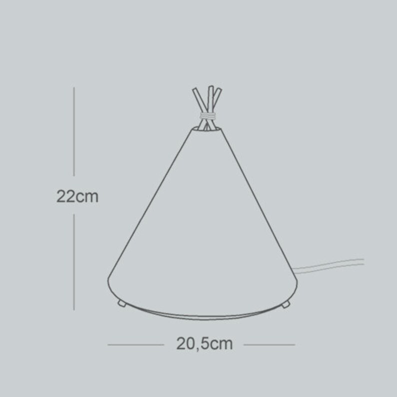 TIPI / Child Table Lamp Blue - Etsy