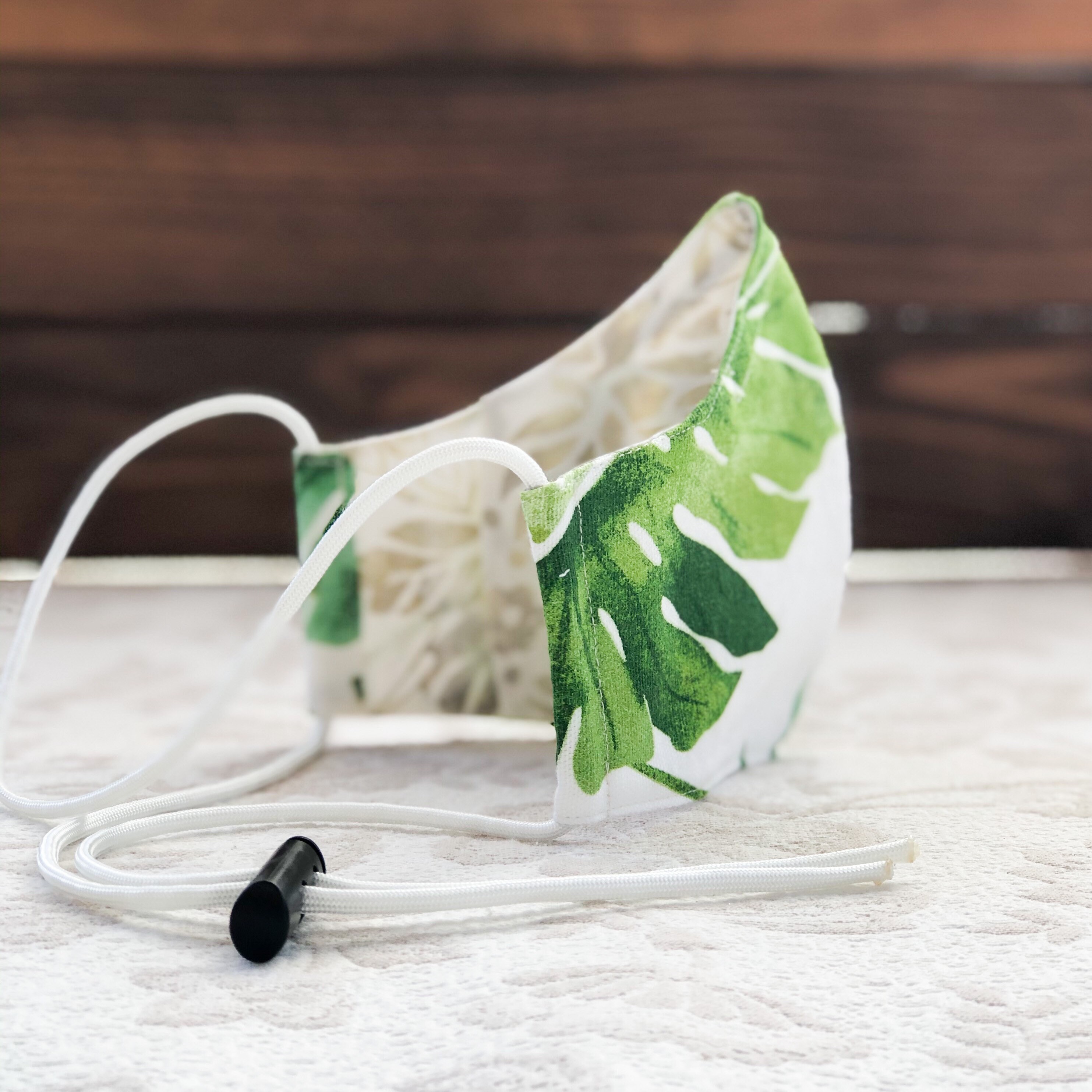 Ladies 3 Layer Tropical Palm Face Mask With Poly Interfacing Third ...